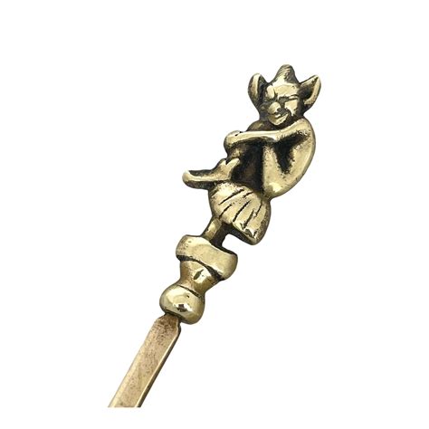 Vintage Brass Cornish Pixie Athame Ritual Brass Pixie Letter Opener Witches Ritual Alter