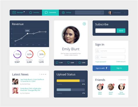 20 Fresh Free Flat UI Designs To Download