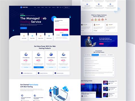 Hostim Web Hosting Services Landing Page By Saiful Talukdar On Dribbble