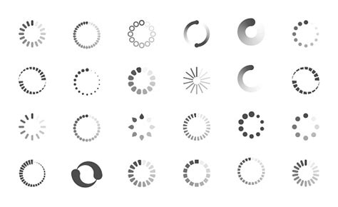 Download Sign Set Load Icons Set Load System Data Load Loading Bar Froze Computer Vector Stock