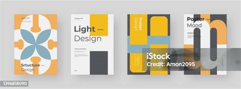 추상적인 기하학적 구성 그림이 있는 포스터 컬렉션입니다 0명에 대한 스톡 벡터 아트 및 기타 이미지 0명 3차원 형태