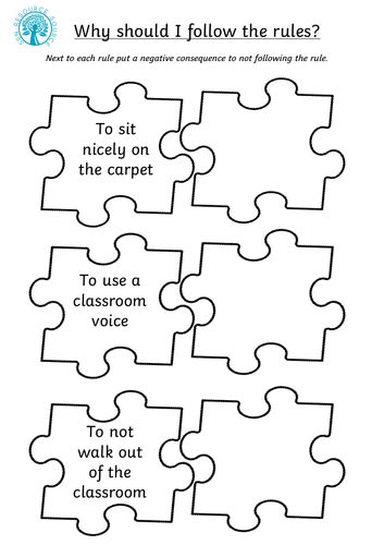 following the rules worksheet teaching resources