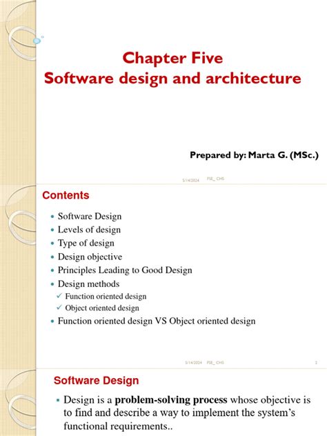 Comp 468 Lecture Slide Chapter 05 Software Design And Architecture