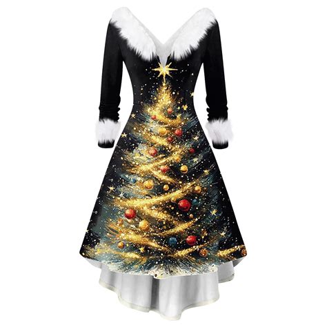 Christmas Dresses For Women Womens Fashion Elegant Autun And Winter