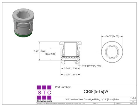 Cartridge Fitting Cfs 8 W