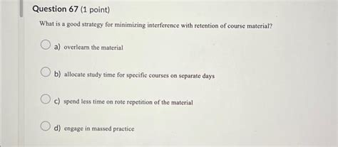 solved what is a good strategy for minimizing interference