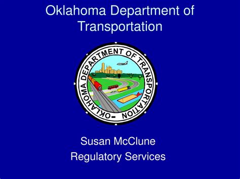 Ppt Oklahoma Department Of Transportation Powerpoint Presentation