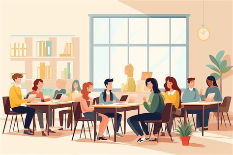 Premium Ai Image University Classroom Lecture Student Education