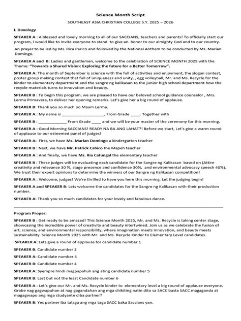 Science Month Script 2025 Final Pdf