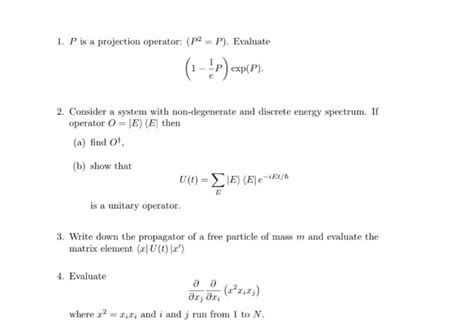 1 P Is A Projection Operator P2p Evaluate