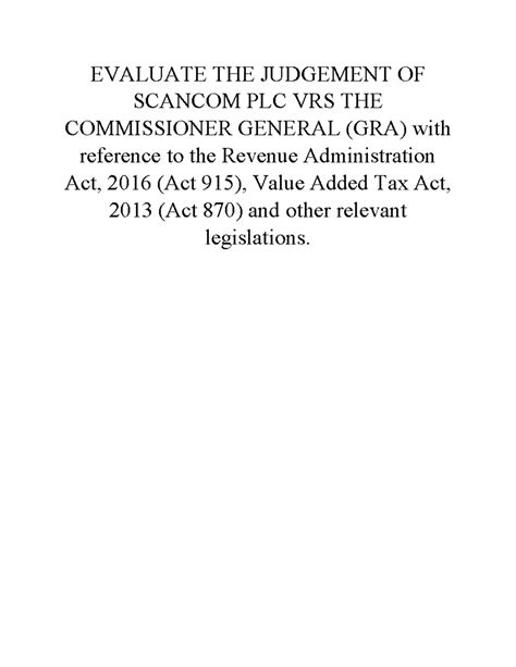 Taxation Assignment 1 Evaluate The Judgement Of Scancom Plc Vrs The