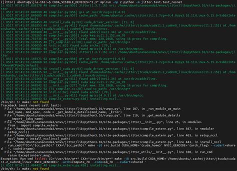 Jittor多卡训练报错 问答 Jittor Discussion