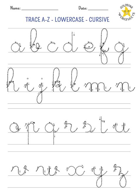 Cursive Alphabet Tracing Worksheet Printable Alphabet Letters