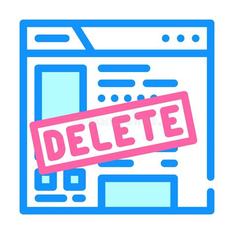 Delete Account Color Icon Vector Illustration Stock Illustration Illustration Of Color Sign