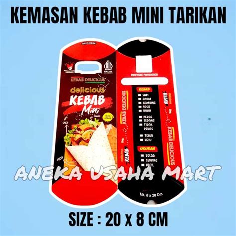Kertas Bungkus Kebab Small Kecil Mini 20 X 8 Cm Dus Kebab Box Kebab