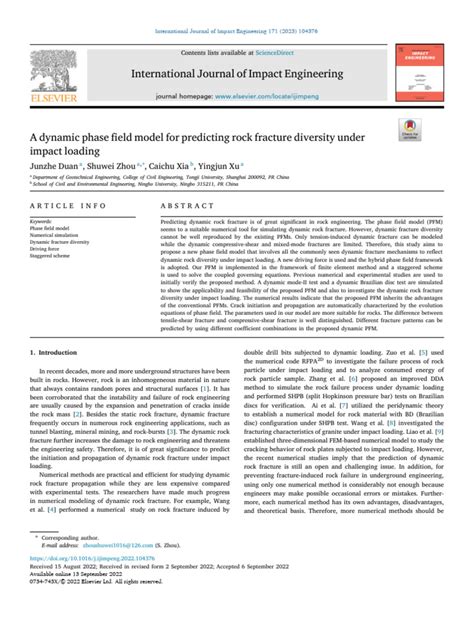 4 A Dynamic Phase Field Model For Predicting Rock Fracture Diversity