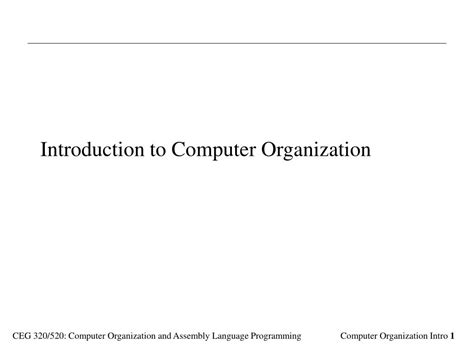 Ppt Introduction To Computer Organization Powerpoint Presentation Free Download Id933816