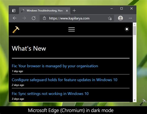 How To Use Microsoft Edge Chromium In Dark Mode
