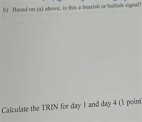 Solved Section C 5 Points Given The Table Below Answer