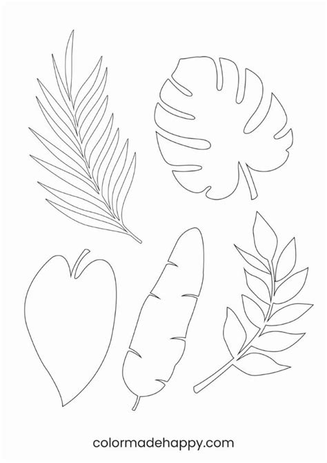 Tropical Leaf Pattern Printable