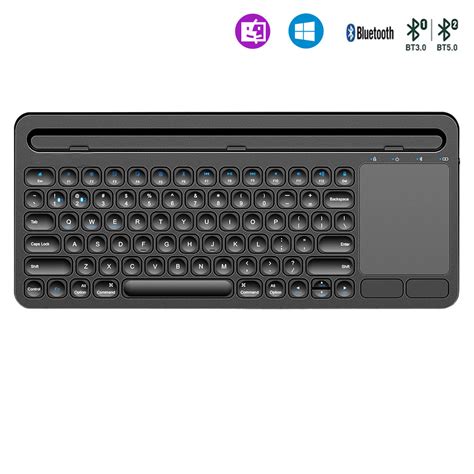 Bluetooth Keyboard With Touchpad Multi Device Blue Grandado