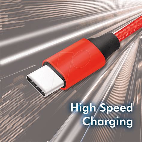 Logilink Cu Sync And Charging Cable Usb C C M Cotton Red At Reichelt Elektronik