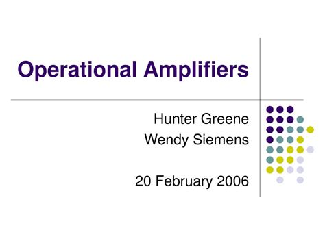 Ppt Operational Amplifiers Powerpoint Presentation Free Download