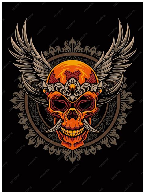 Premium Vector Skull Head Vector Design