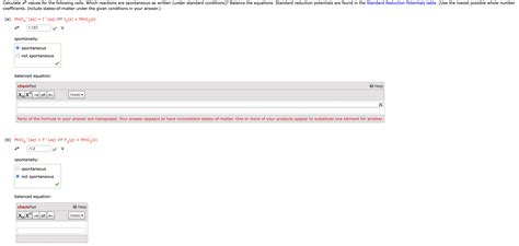 Solved Standard Reduction Potentials At 25 { Circ}