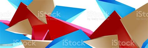 삼각형 모자이크 추상 배경 3d 삼각형 낮은 폴리 모양 커버 배너 전단지 및 포스터 및 기타 기하학적 벡터 그림 0명에 대한 스톡 벡터 아트 및 기타 이미지 Istock