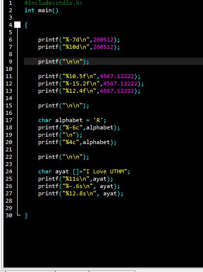 Lab Algorithm And Programming Section 3 Lab Activity 4 Output Formatting