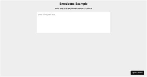 lexical plain text example forked codesandbox