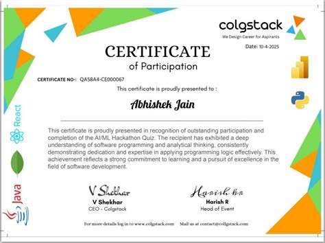 Ai Machinelearning Hackathon Learning Innovation Abhishek Jain