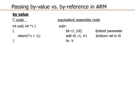 Passing By Value Vs By Reference In Arm Ppt Download