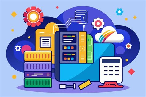 A Vibrant Digital Workspace Showcases Various Customizable Memory Storage Units And Devices