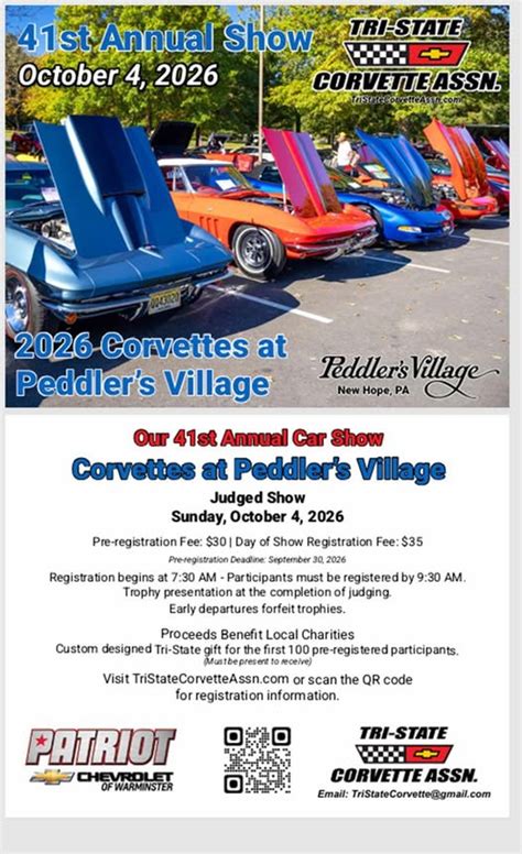2026 Corvettes At Peddlers Village New Hope Pa Carcruisefinder
