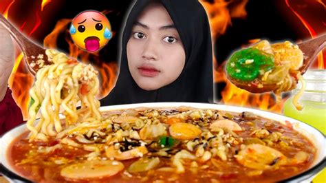 Wajib Cobain‼️🤤 Mukbang Seblak Nyemek Samyang 2x Spicy Mukbang Asmr