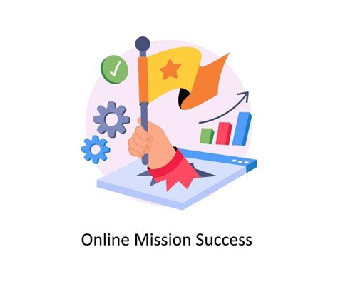 Premium Vector Online Mission Success Concepts Style Illustration Eps