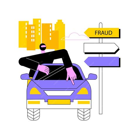 Premium Vector Road Fraud Abstract Concept Vector Illustration