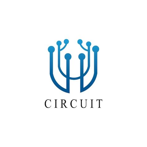 Premium Vector Circuit Logo Technology Vector Template