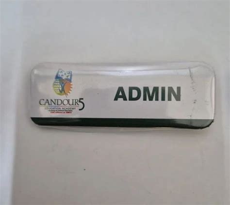 White 3 Inch Plastic Rectangular Badge For Event At ₹ 25 Piece In