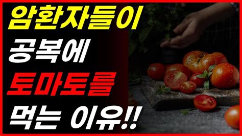 암환자들이 토마토를 먹는 이유 염증에 좋은 토마토 토마토에 들어있는 놀라운 효능 알아봅니다 Youtube