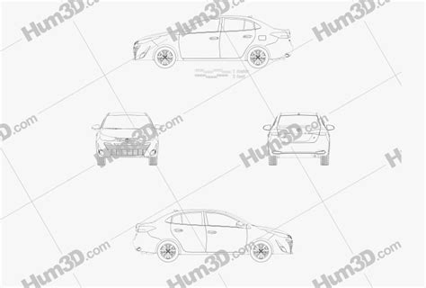 Toyota Vios Blueprints Download In Png