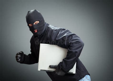 Hacker Stealing Data From A Laptop Stock Image Image Of Businessman Computer 36330463