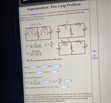 superposition two loop problem to apply the