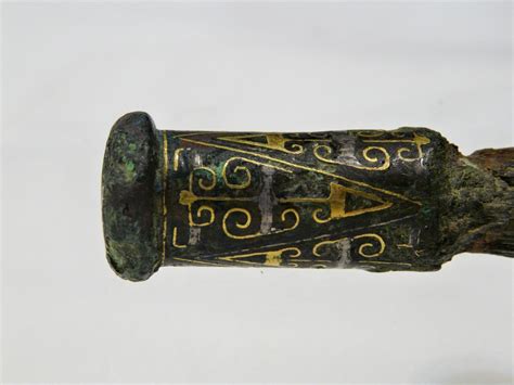 Proantic Bronze Element Inlaid With Gold And Silver China Han Dynast