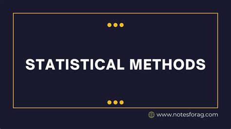 statistical methods notes for ag best ag notes