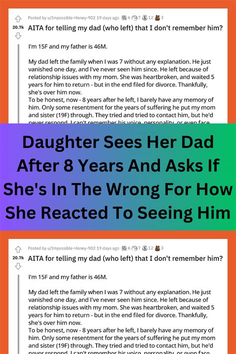 Babe Sees Her Dad After Years And Asks If She S In The Wrong For How She Reacted To Seeing