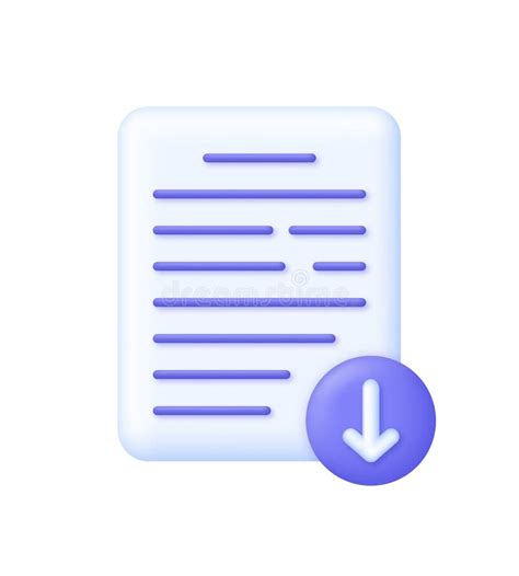 3d Download File Drag And Drop Sign Download File Document Concept