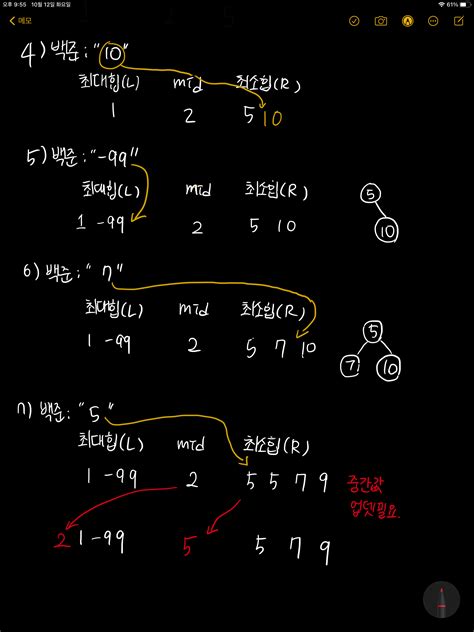 Boj 1655 가운데를 말해요python 우선순위 큐최대힙 최소힙
